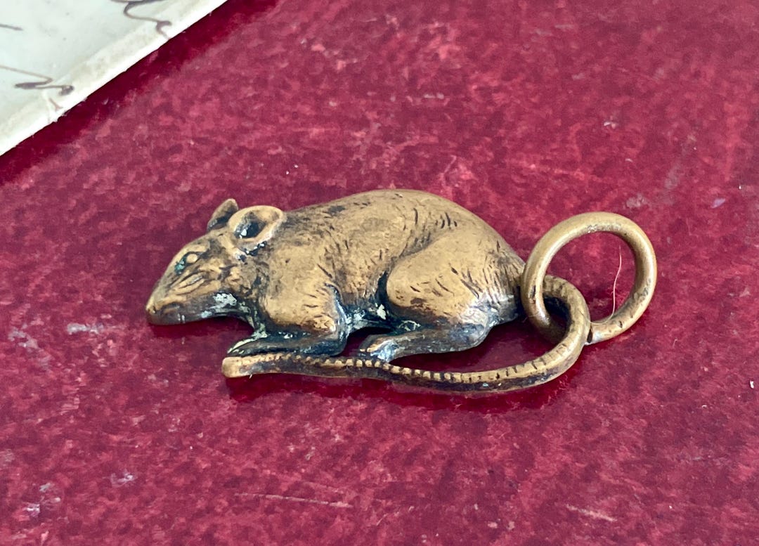 Vintage Rat Charm, Rat Chinese Horoscope Charm, Collectible Animal ...