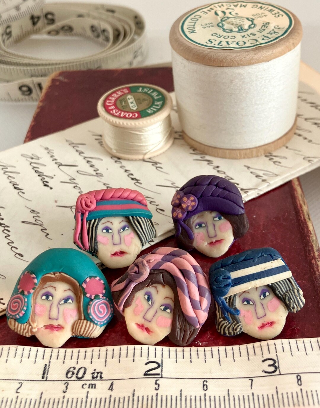 Handmade Quirky Face Buttons: Collectible Knitwear Embellishments - Etsy
