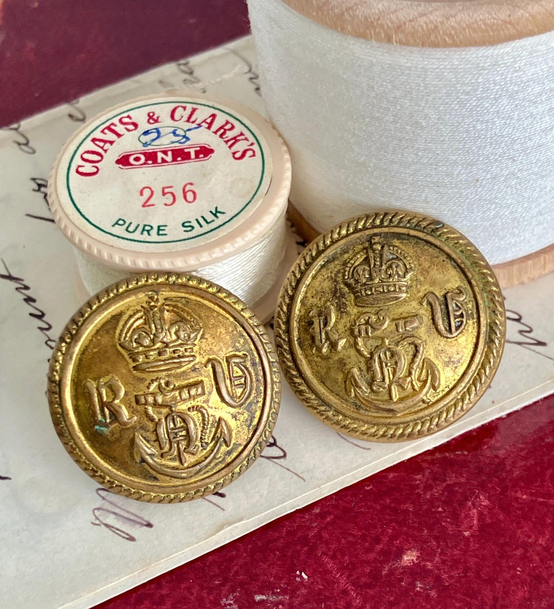 Vintage Brass Uniform Button British Admiralty Service Military Dress ...