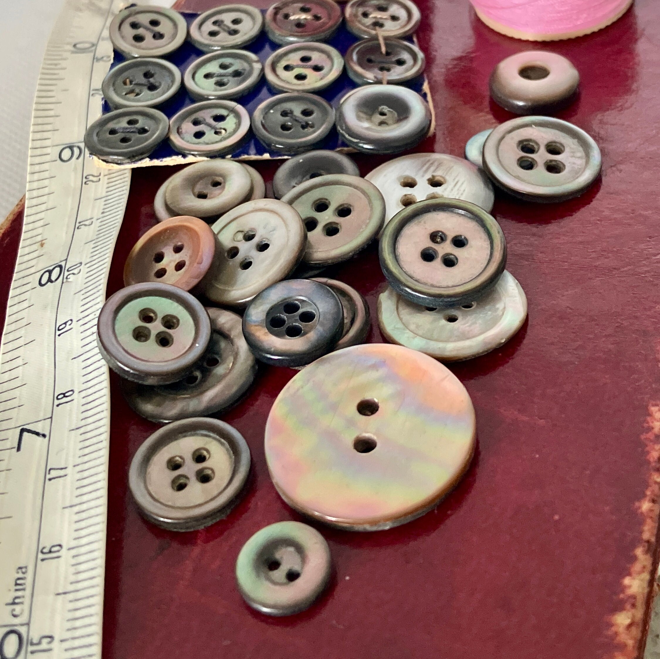 Vintage Abalone Buttons Pāua Buttons Shell Buttons - Etsy