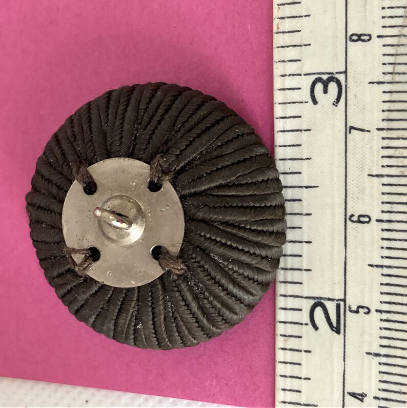 Vintage fabric button black cord button rhinestone button - Etsy 日本