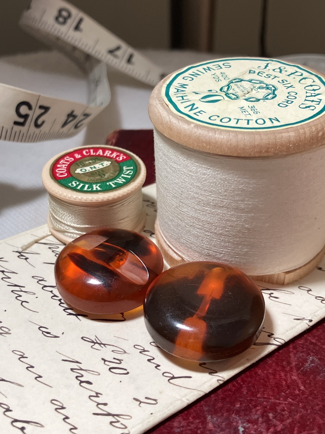 Vintage Amber-effect Buttons, Quirky Plastic Button Set, Vintage ...