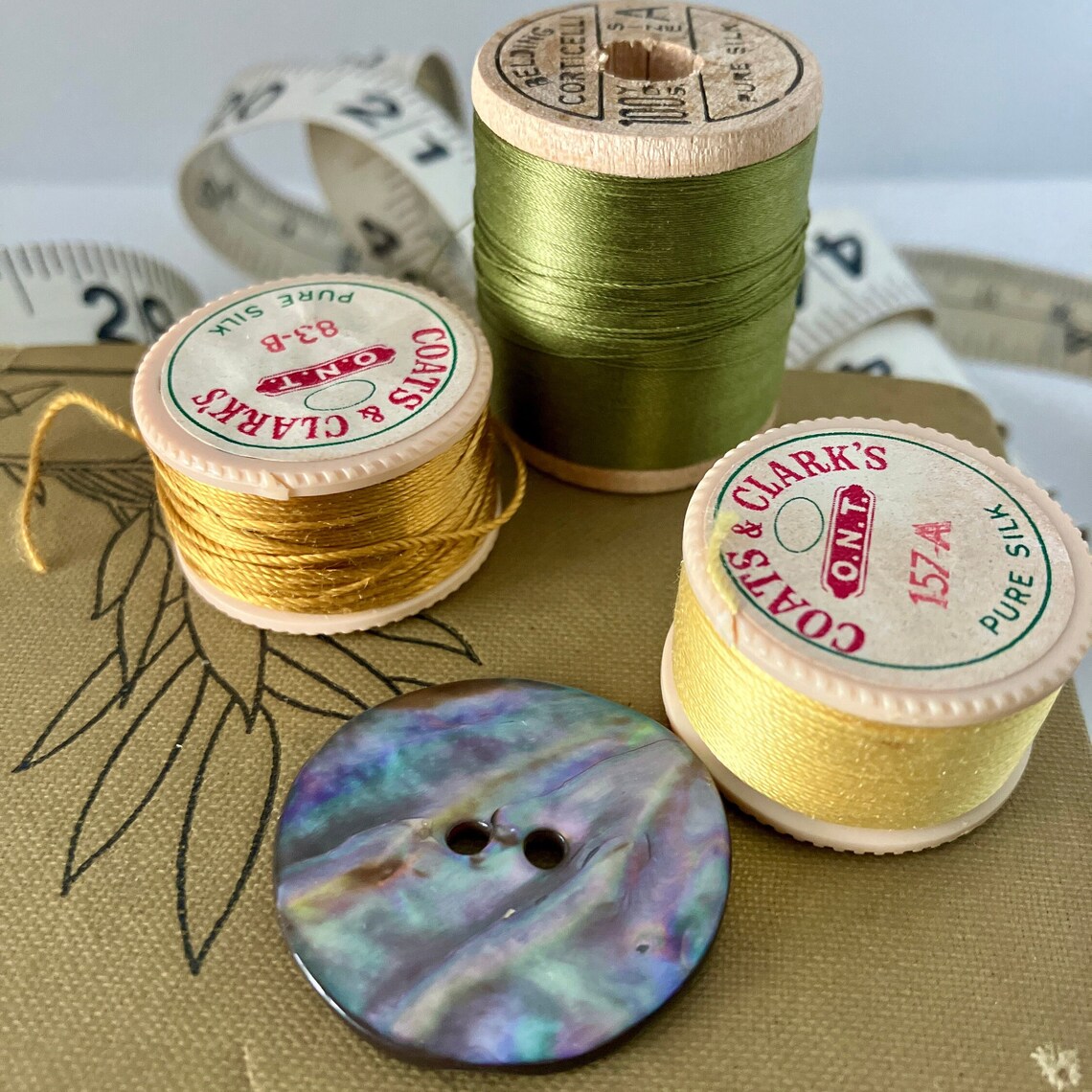 Beautiful Large Vintage Button Paua/abalone Shell Button: Two-hole ...