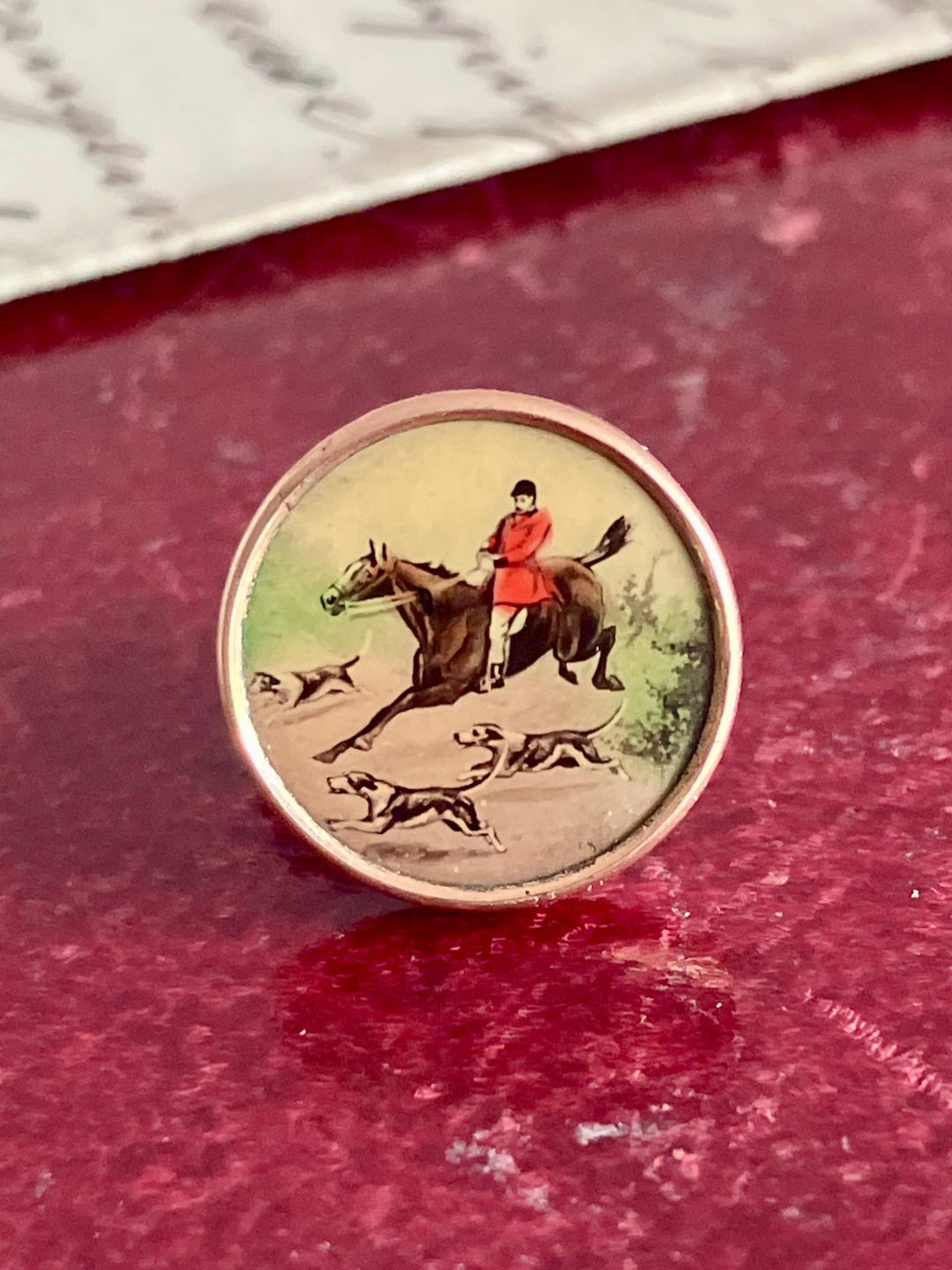 Vintage Huntsman Waistcoat Button, Hunting Memorabilia, Collectible ...