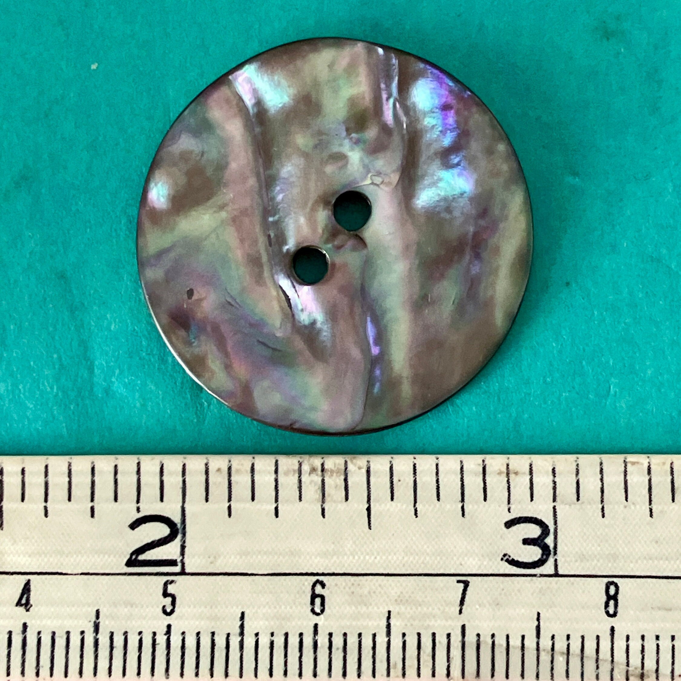 Beautiful Large Vintage Button Paua/abalone Shell Button: Two-hole ...