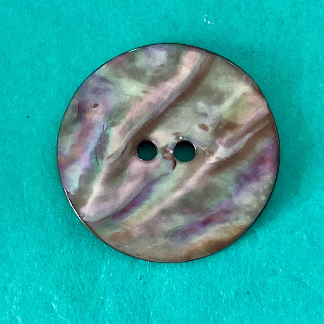 Beautiful Large Vintage Button Paua/abalone Shell Button: Two-hole ...