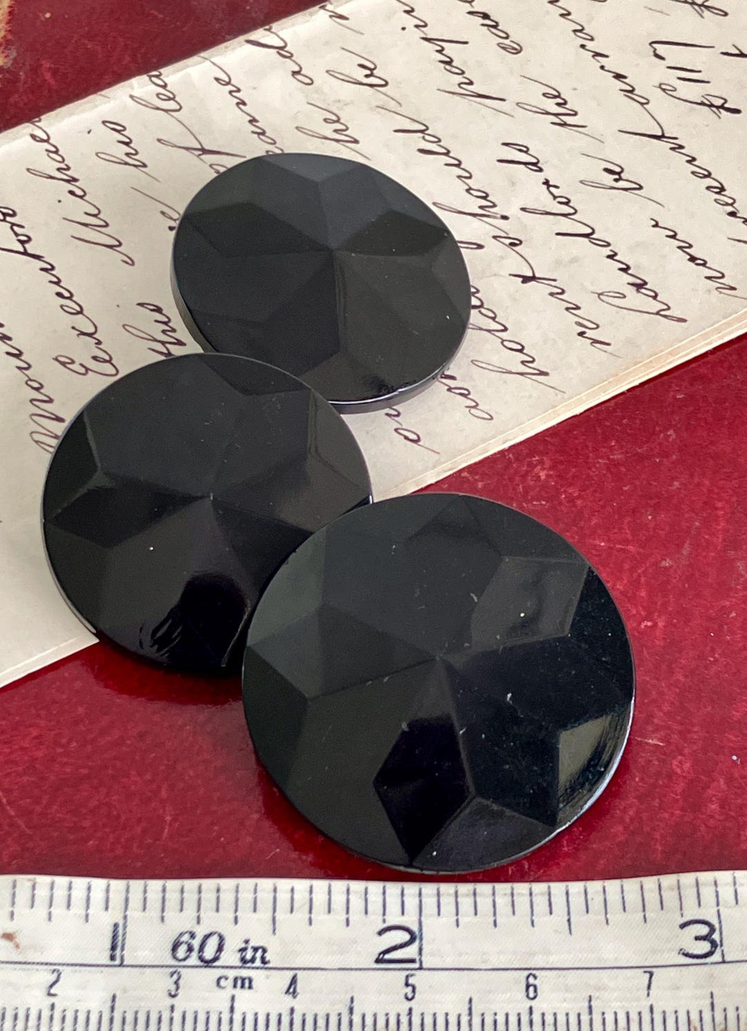 Vintage Mother/daughter Set of Victorian Glass Mourning Buttons ...