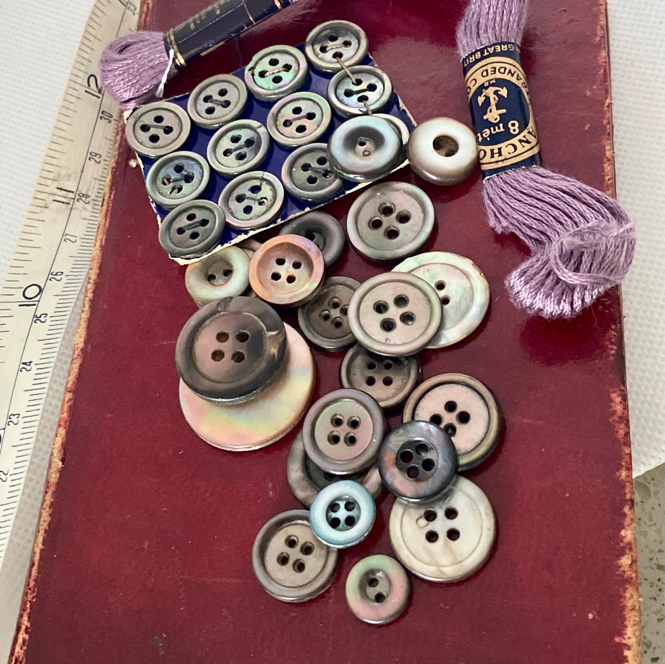 Vintage Abalone Buttons Pāua Buttons Shell Buttons - Etsy