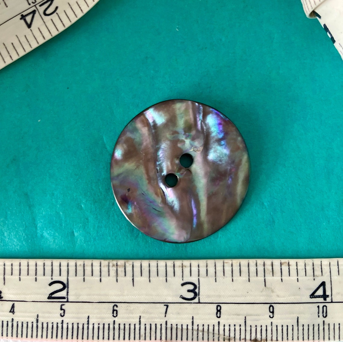 Beautiful Large Vintage Button Paua/abalone Shell Button: Two-hole ...