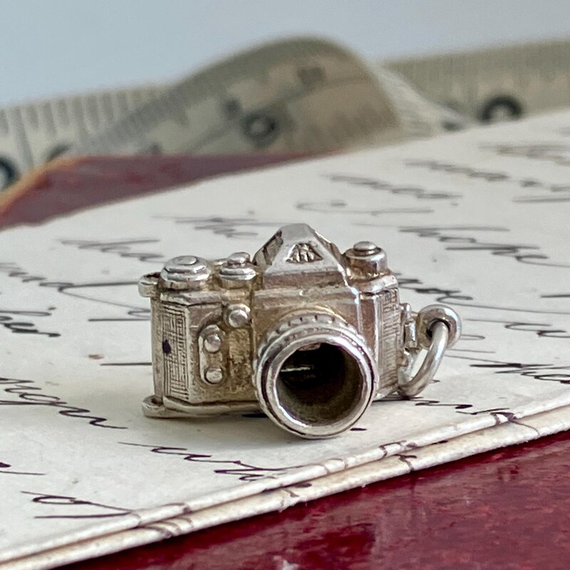 Sterling Silver Camera Charm - Etsy