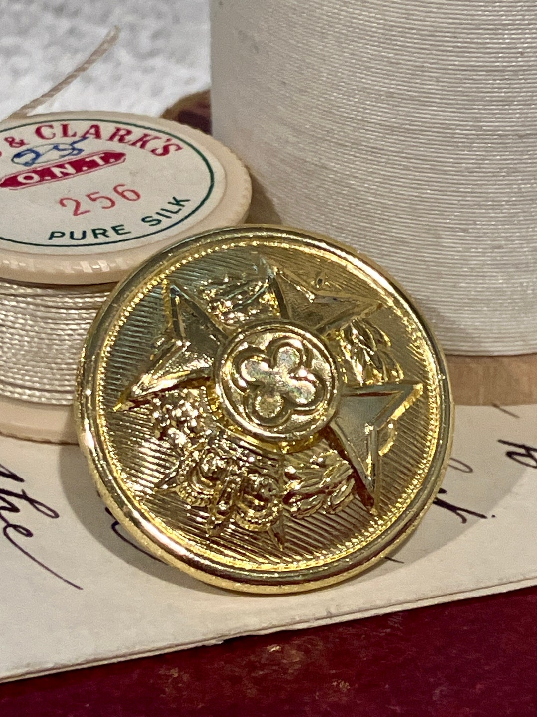 Vintage Brass Button Marked gaunt London, Vintage Collectible Military ...