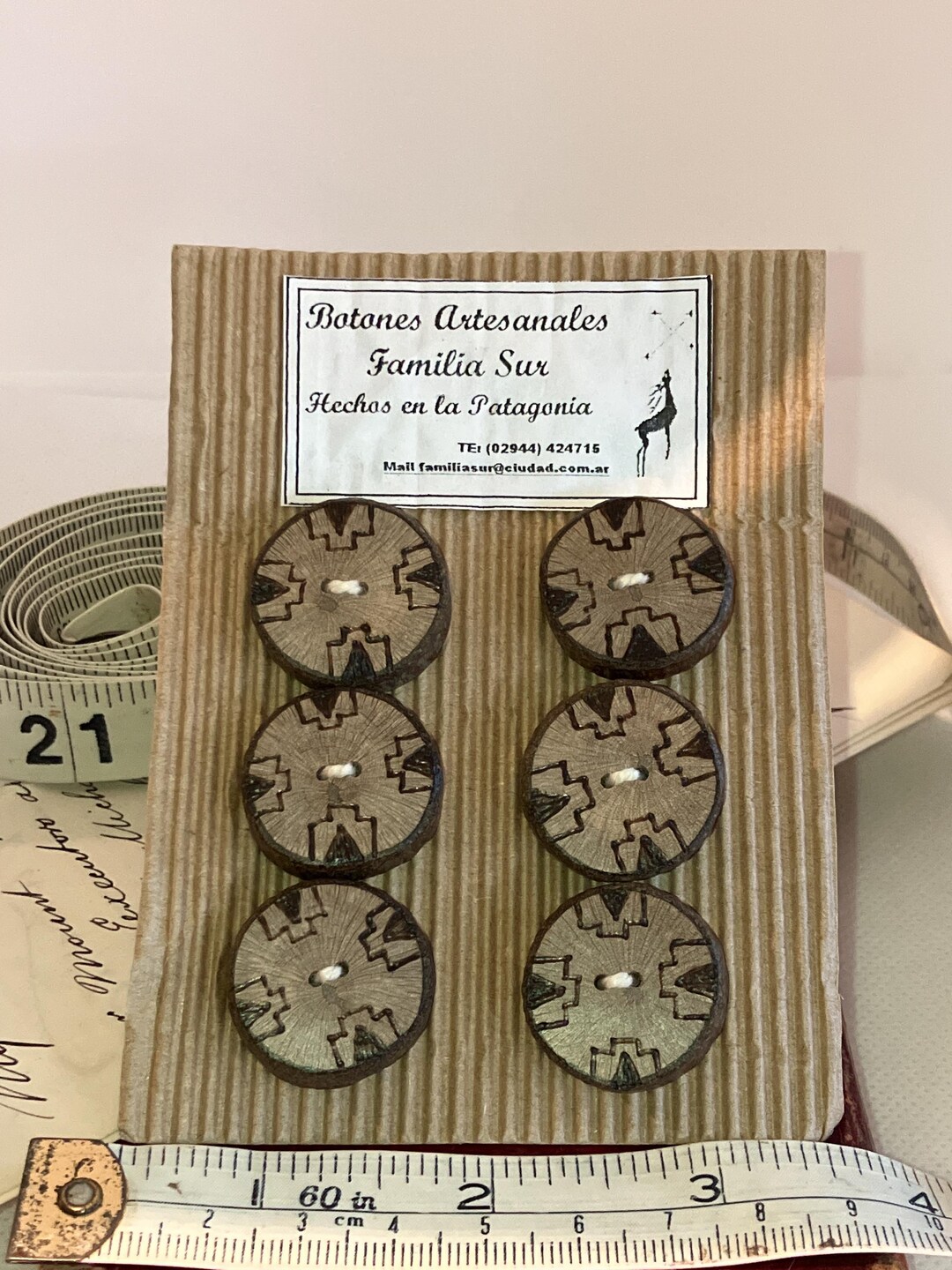 Vintage Wooden Buttons, Wooden Souvenir Buttons, Quirky Collectible ...