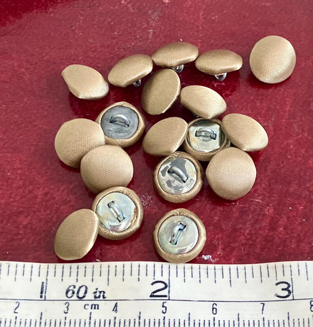 Vintage Satin Wedding Dress Buttons, Caramel Satin Button Set ...