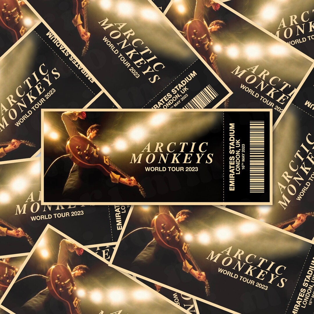 Arctic Monkeys World Tour 2023 Commemorative Ticket Digital Download ...