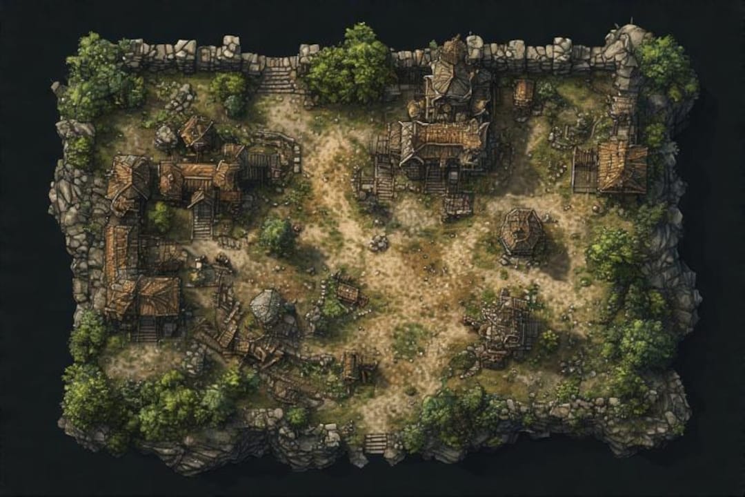 TTRPG Battle Map Shanty Village - Etsy