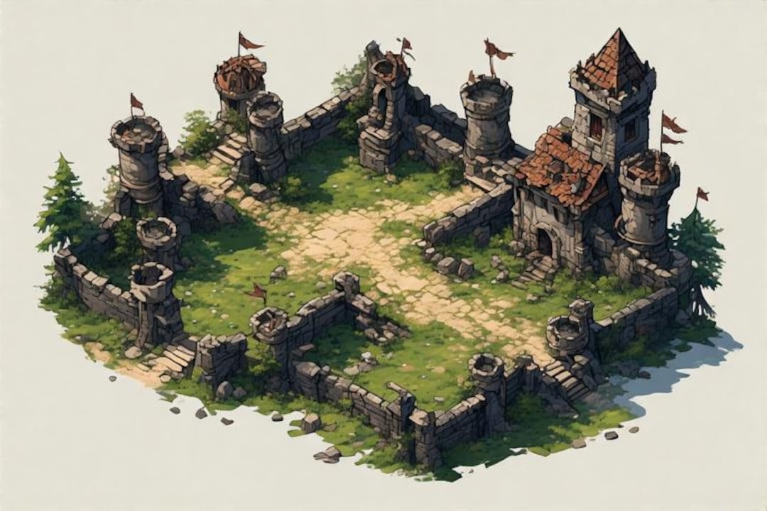 TTRPG Battle Map Abandoned Fort - Etsy