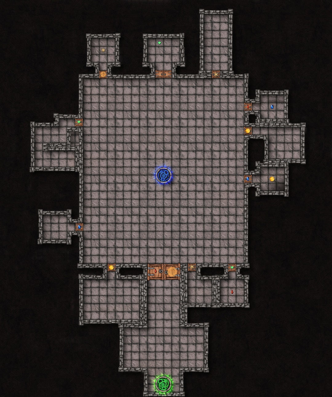 4K Roll20 Dungeon Floor Map, Dnd Battle Map, D&D Grid View for TTRPG, RPG Fantasy Map - Etsy