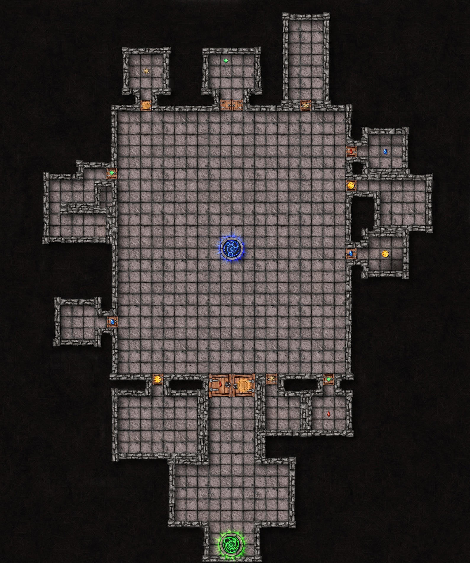 4K Roll20 Dungeon Floor Map, Dnd Battle Map, D&D Grid View for TTRPG ...