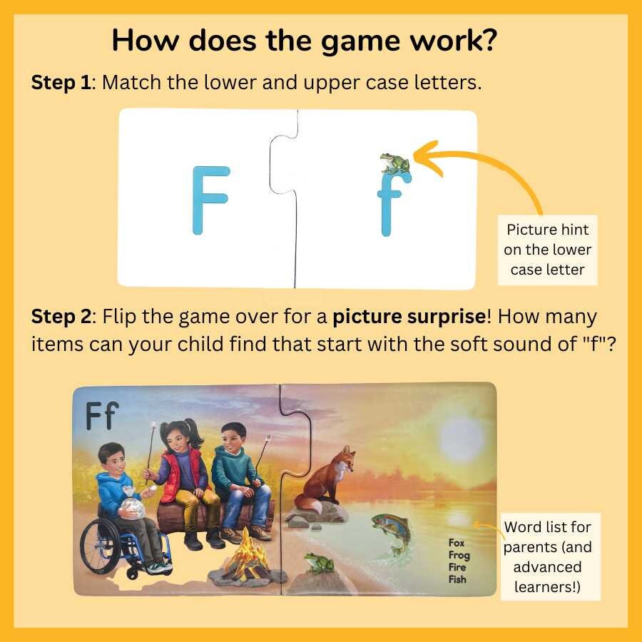 Alphabet Matching Game | Alphabet Puzzle | Beginning Sounds | Upper and ...