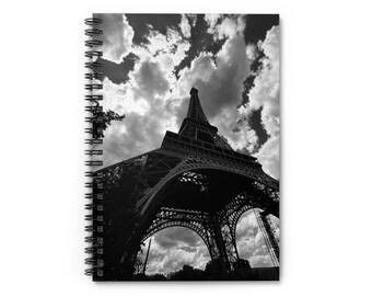 Paris Notebook, Travel Notebook, Eiffel Tower Spiral Notebook, Ruled ...