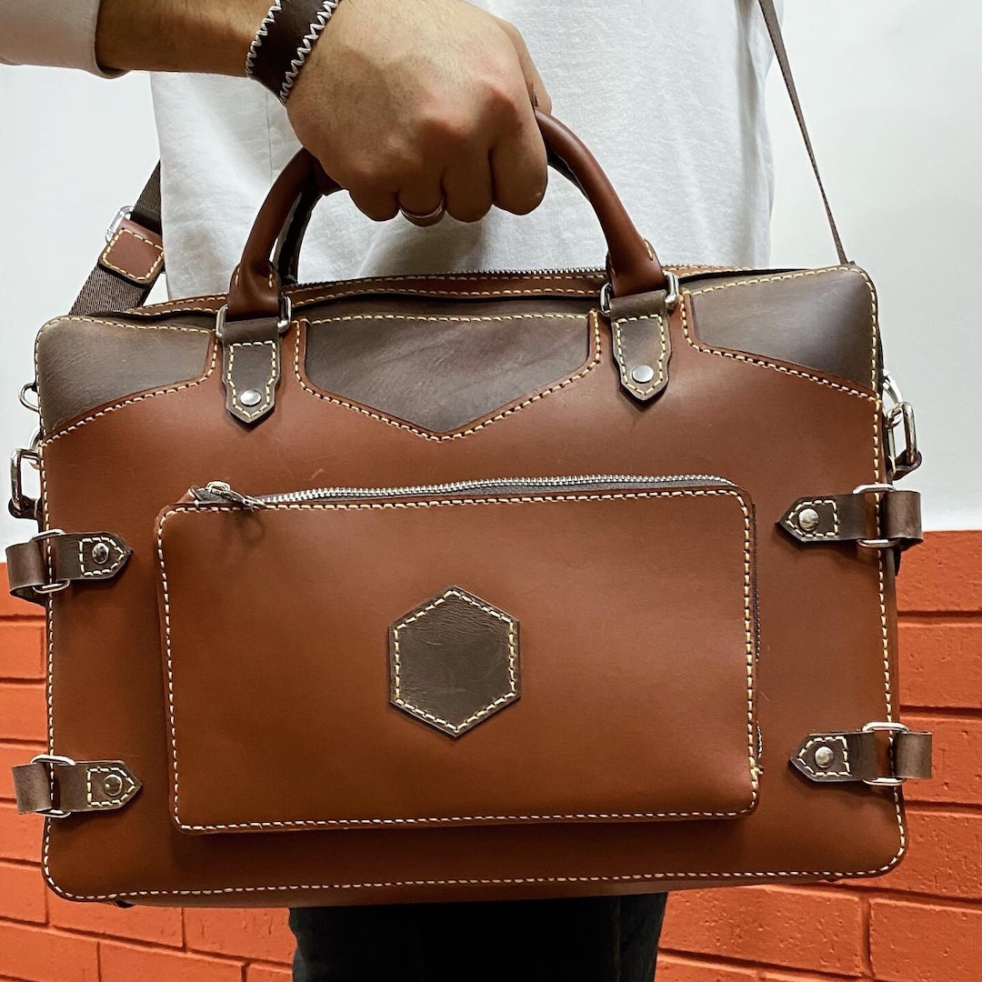 Briefcase, Leather Briefcase, Handmade Leather Bag, Leather Mens Bag ...