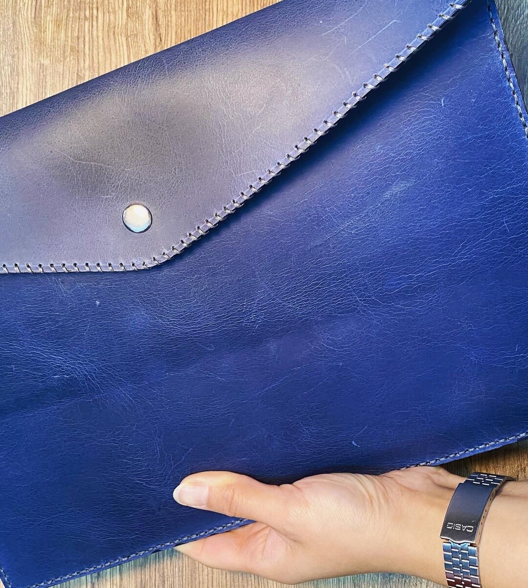 Leather Document Holder, Leather Paper Portfolio, A4 Document Organizer ...