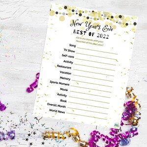 NYE Best of 2022 New Years Eve Games Printable Nye Activity Party Games ...