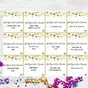 NYE Charades New Years Eve Games printable Nye Activity party Games NYE ...
