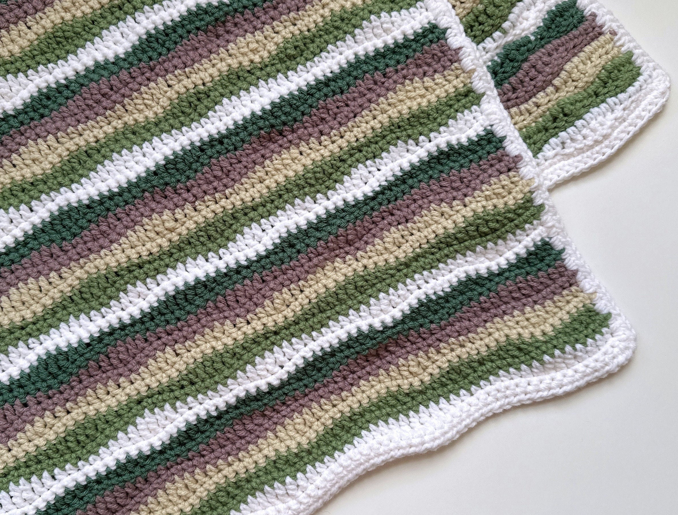 Modern Waves Crochet Blanket Pattern, Easy Beginner Tutorial (PDF) - Etsy