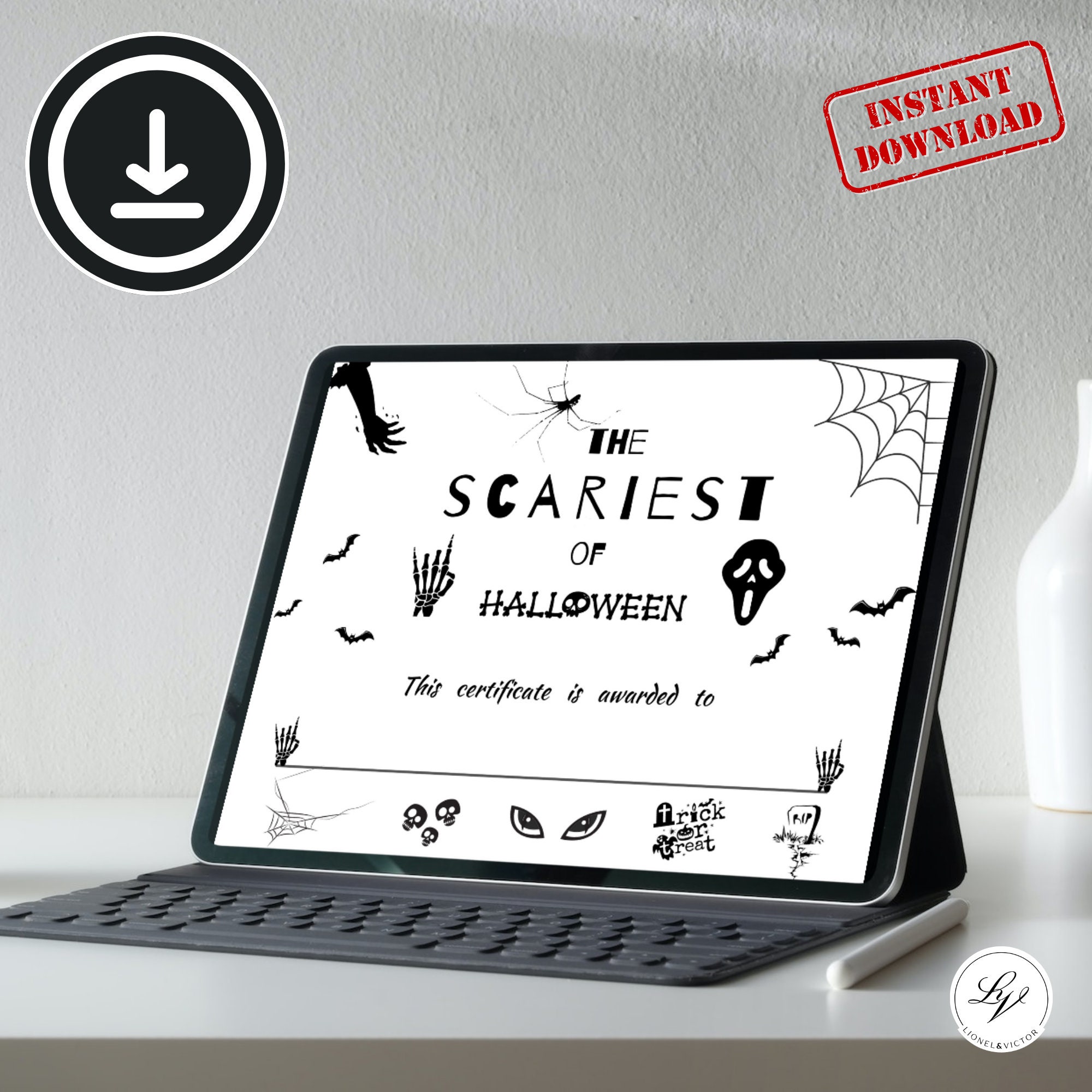 Printable the Scariest of Halloween Certificate,scary Halloween,best ...