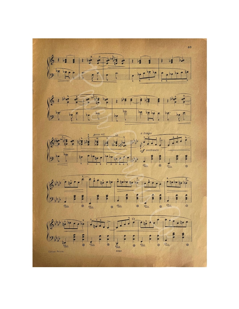 Vintage Sheet Music, Printable Music Pages, Junk Journal Ephemera ...