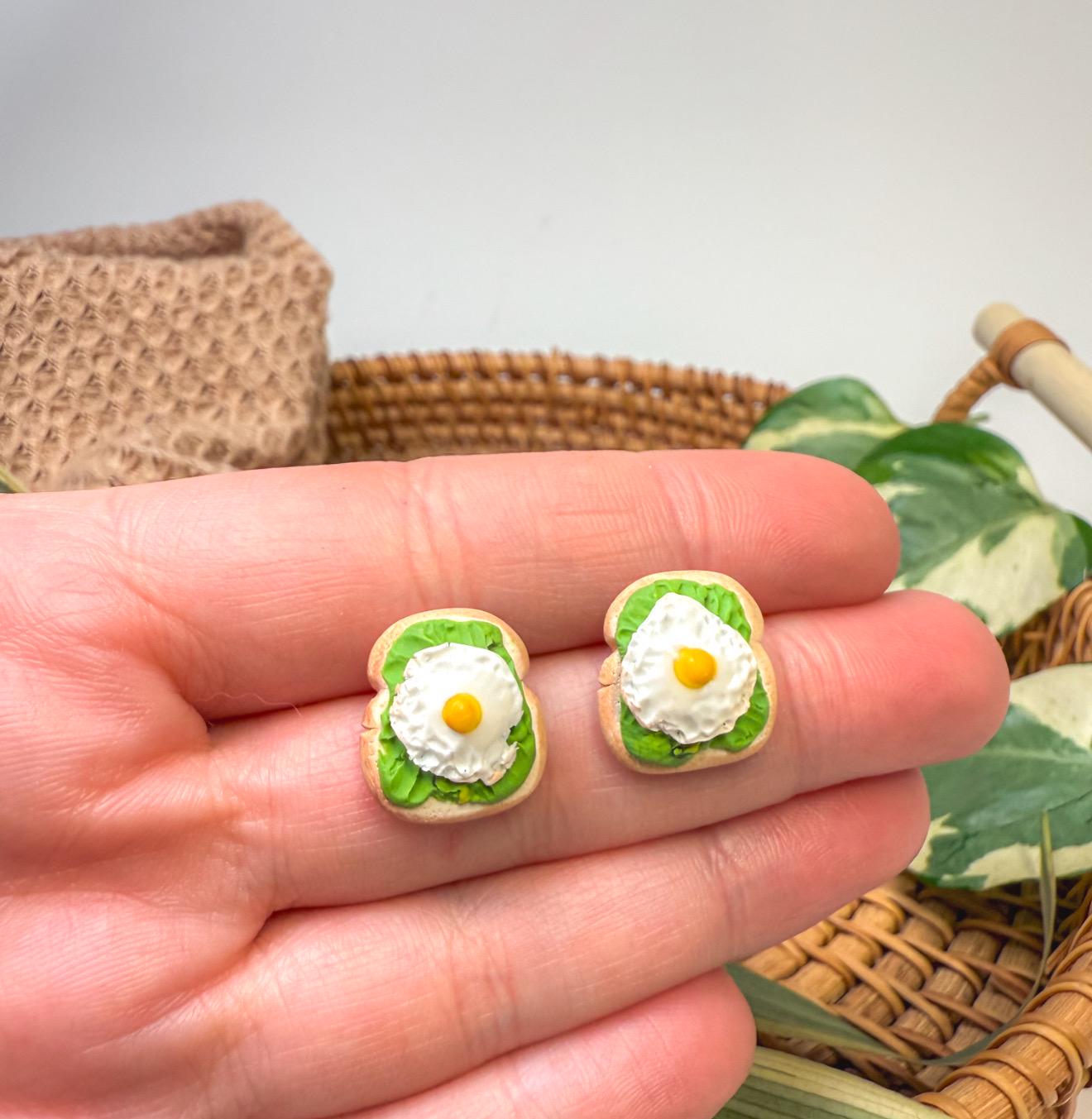 Mini Food Stud Earrings | Avocado Toast Earrings | Poptart Earrings ...
