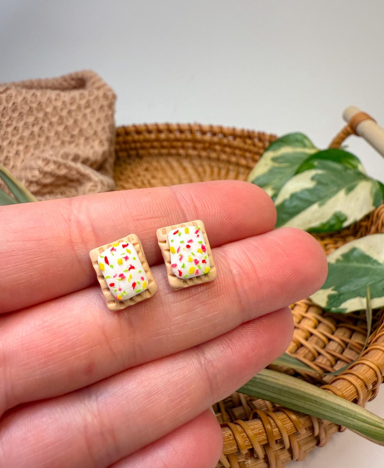 Mini Food Stud Earrings | Avocado Toast Earrings | Poptart Earrings ...