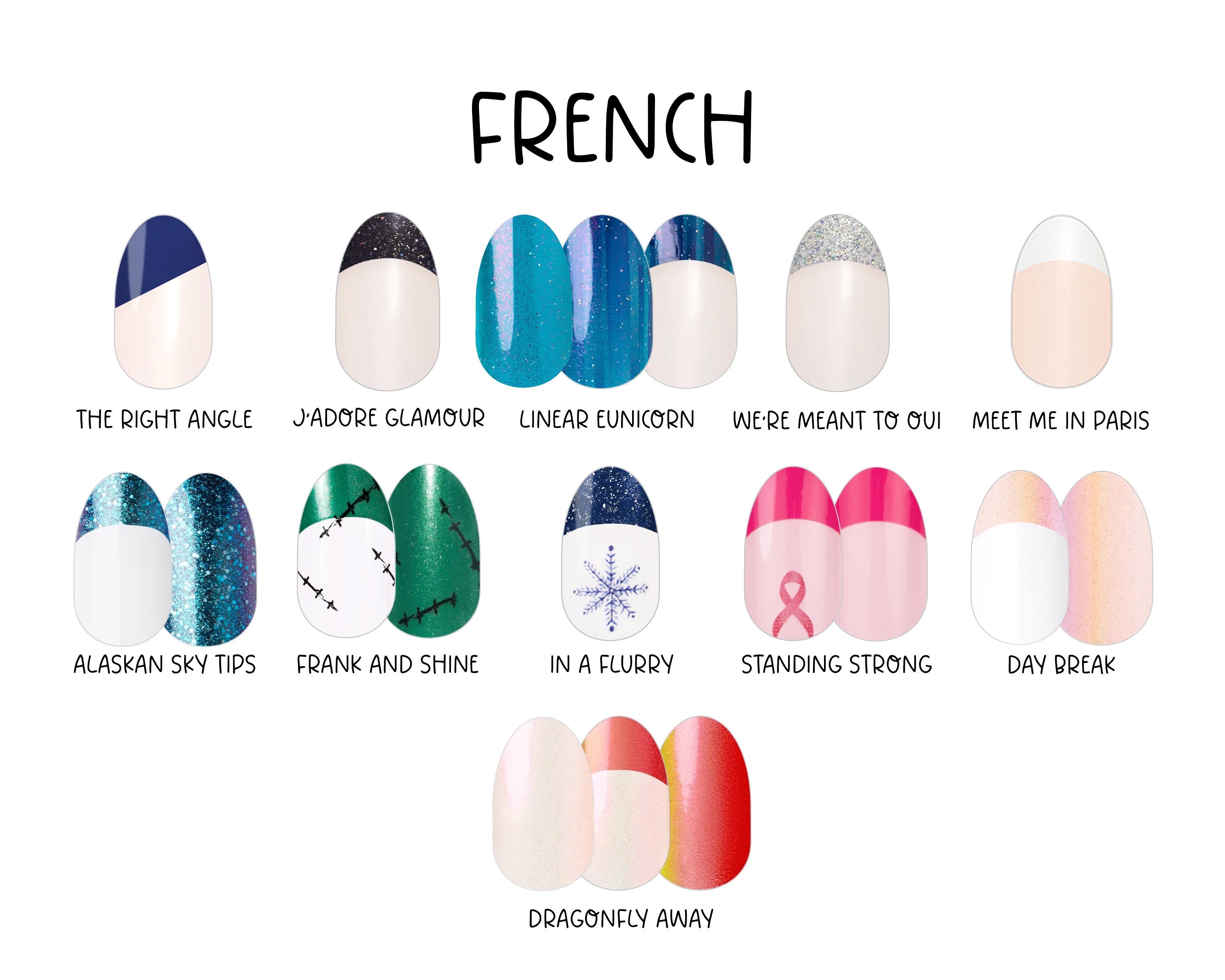 Color Street FRENCH Nail Strips 100% Real Nail Polish Made in the USA ...