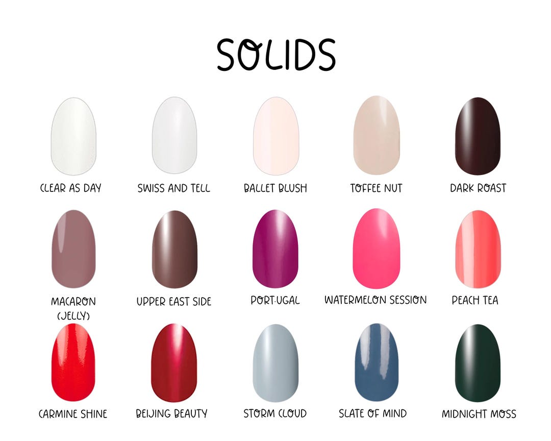 CS SOLID Nail Strips * 100% Real Nail Polish * Made in the USA * Many ...