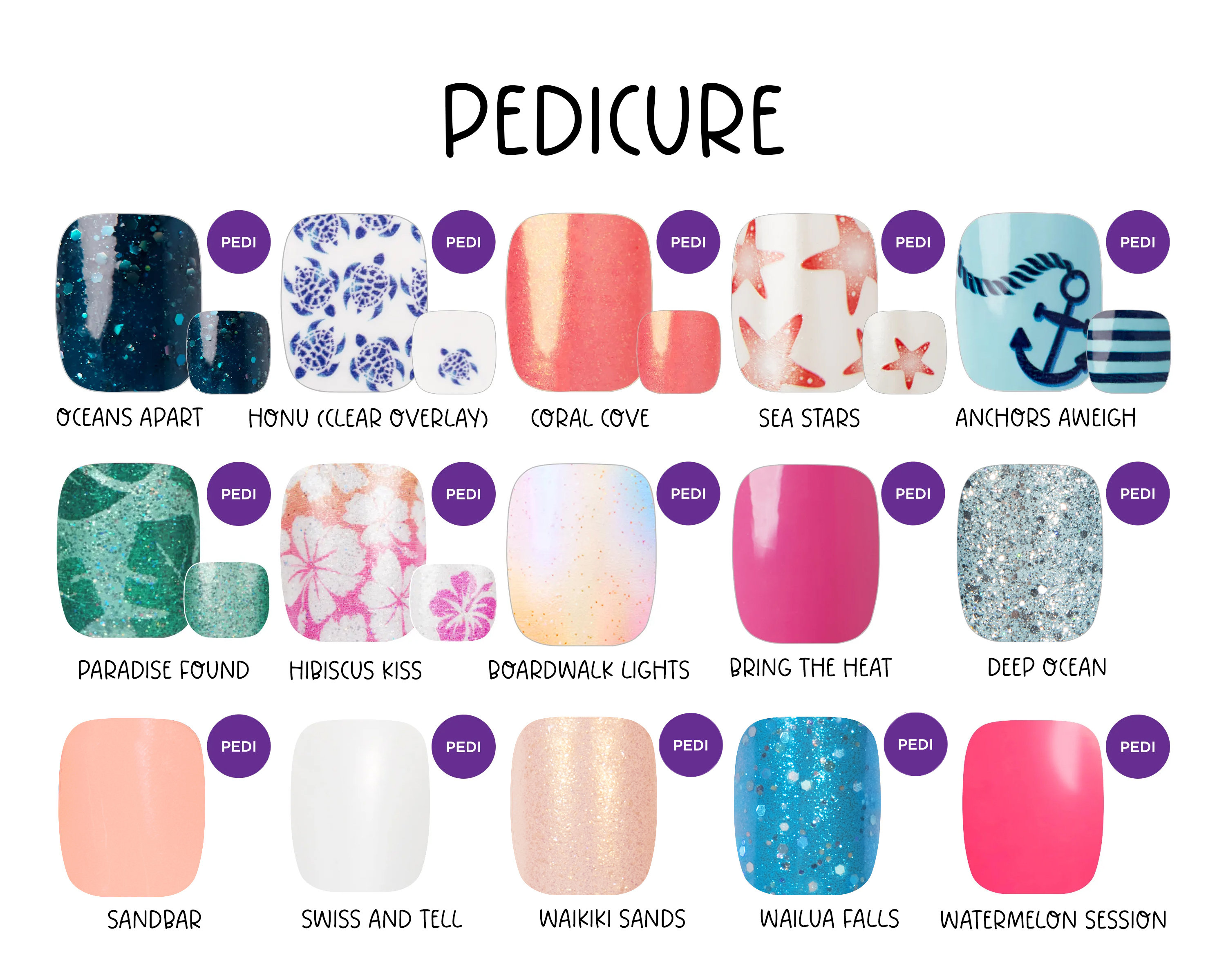 Color Street PEDICURE Nail Strips 100% Real Nail Polish Made in the USA ...