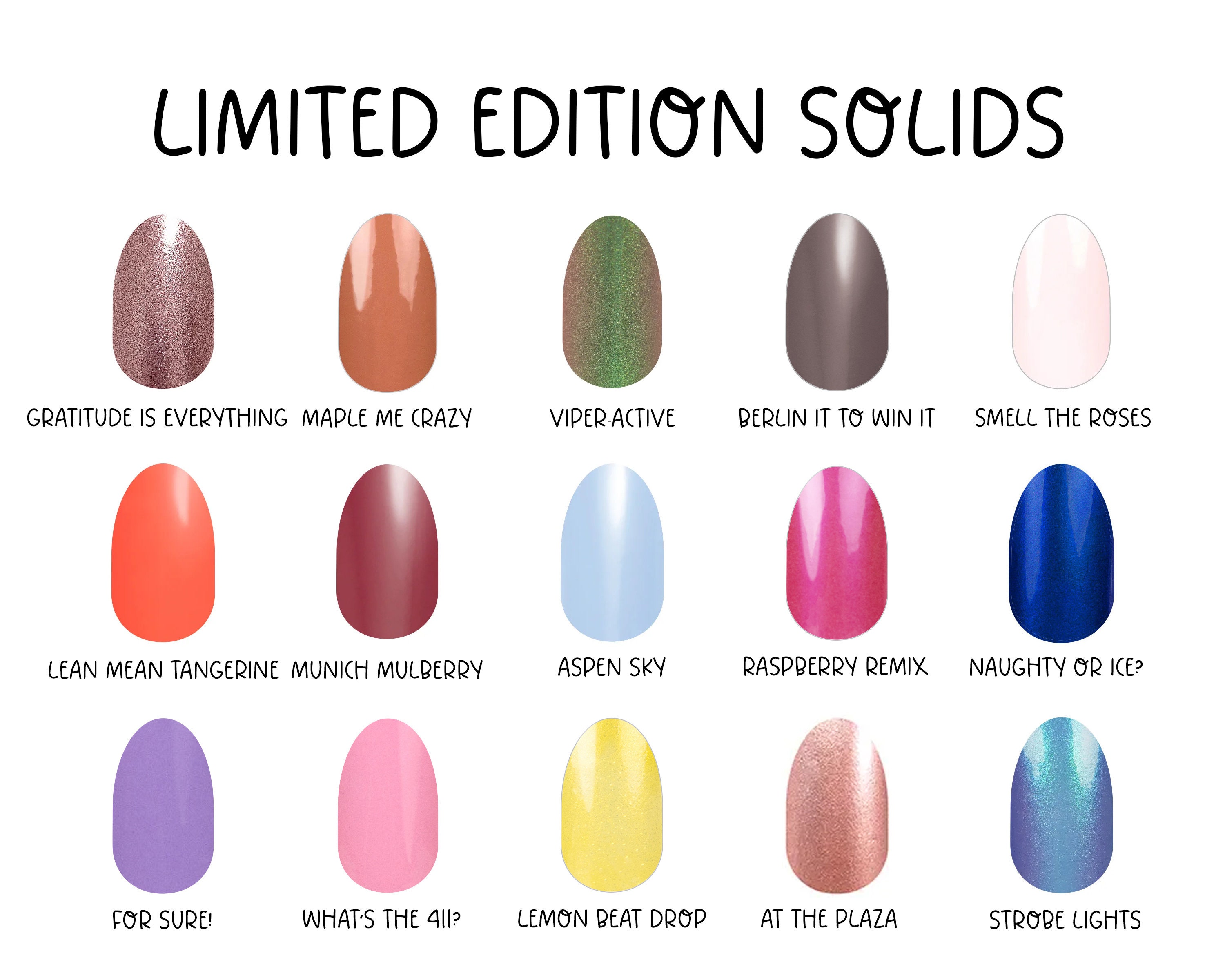 CS SOLID Nail Strips 100% Real Nail Polish Made in the USA Many Colors ...