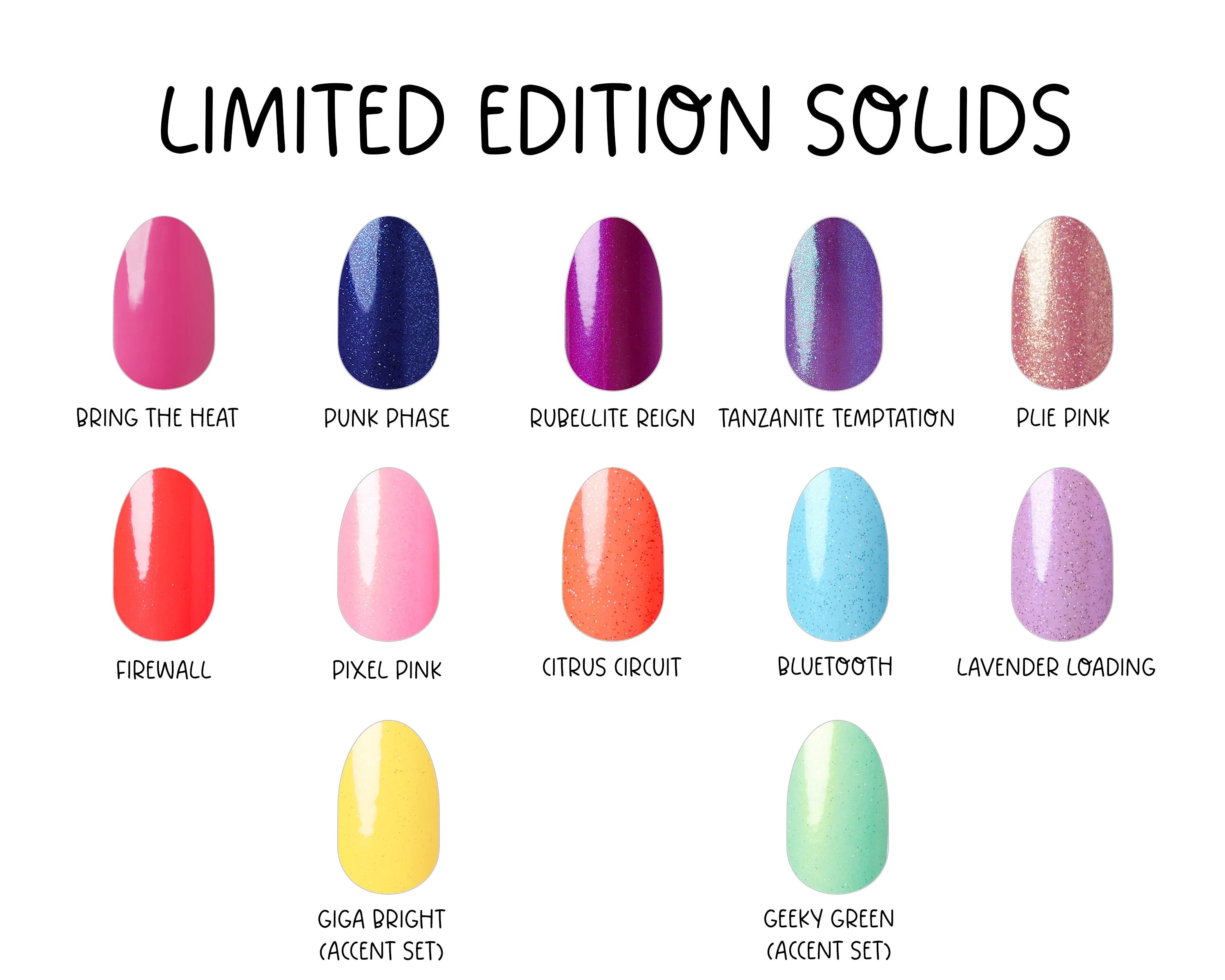 CS SOLID Nail Strips 100% Real Nail Polish Made in the USA Many Colors ...