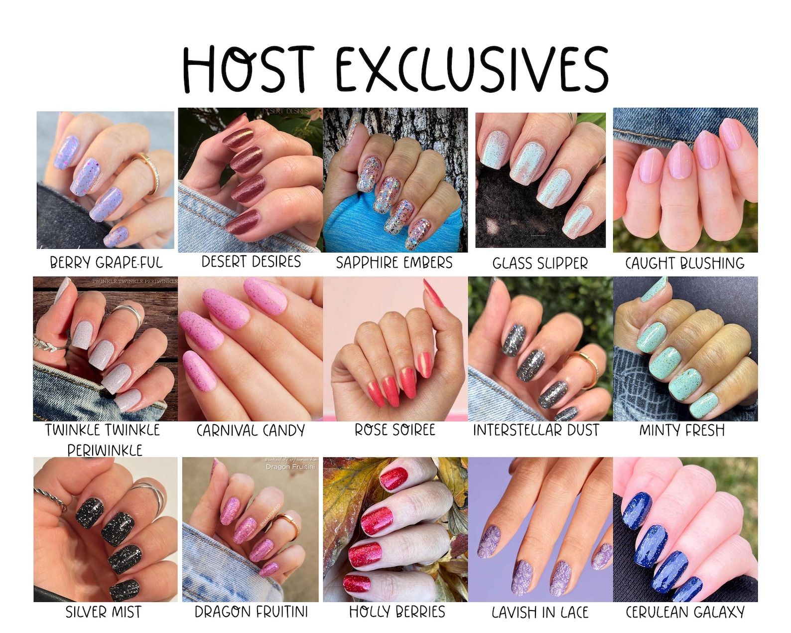 Color Street HOST EXCLUSIVES * Nail Strips * 100% Real Nail Polish ...