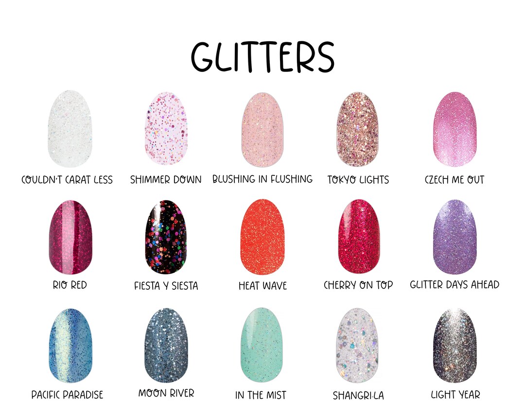 CS GLITTER Nail Strips * 100% Real Nail Polish * Made in the USA * Tons ...