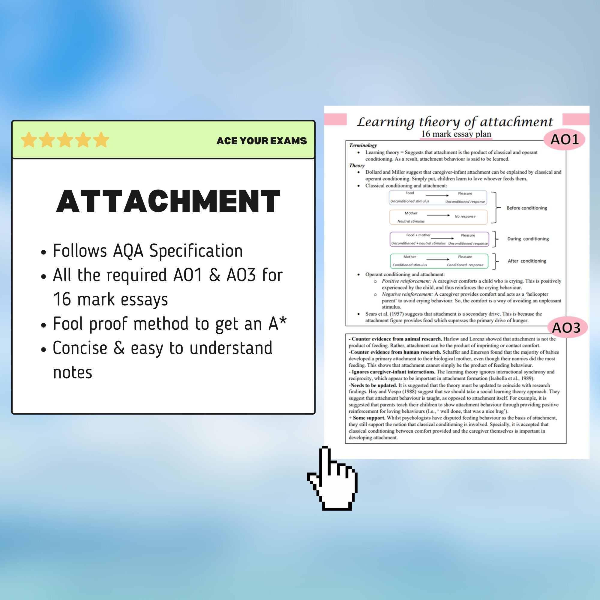 Attachment Plans Attachment AQA Psychology A Level Revision Notes AS ...