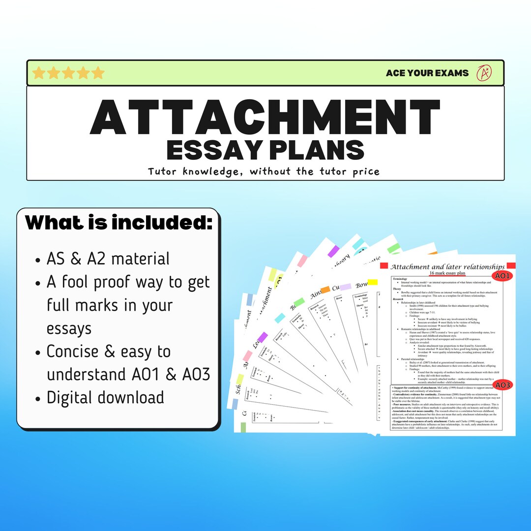 Attachment Plans Attachment AQA Psychology A Level Revision Notes AS ...