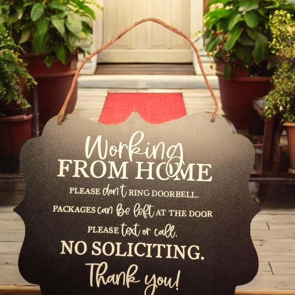 Work From Home Sign - Etsy