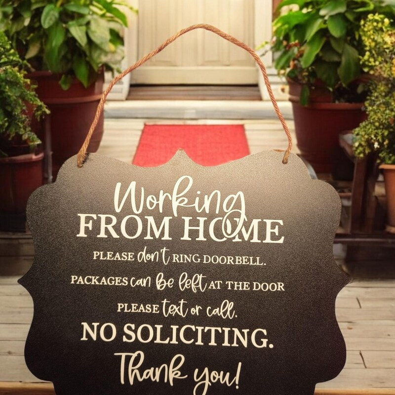 Work From Home Sign - Etsy
