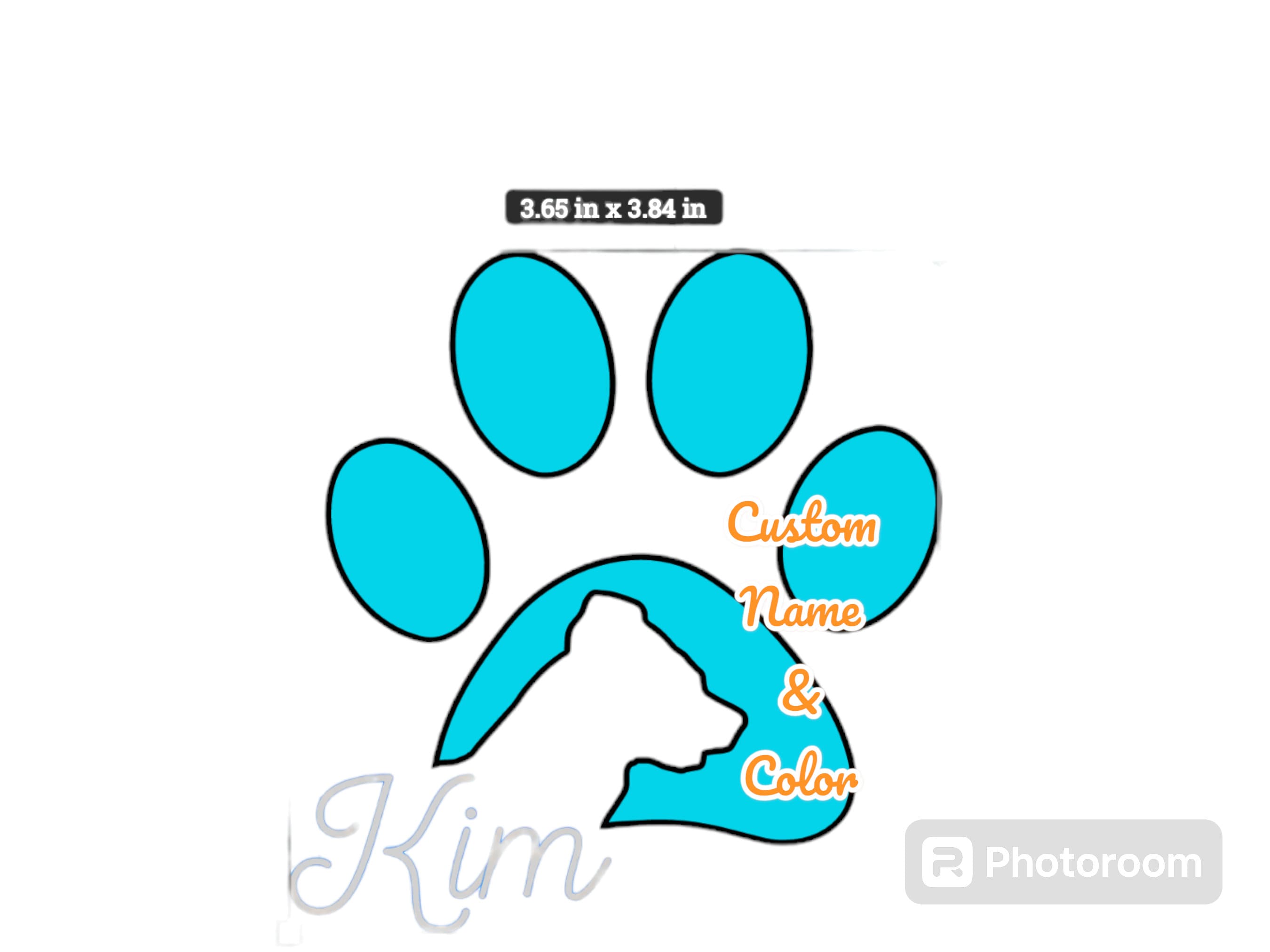 Personalized Paw Print Vinyl Decals for Indoor or Outdoor Use - Etsy