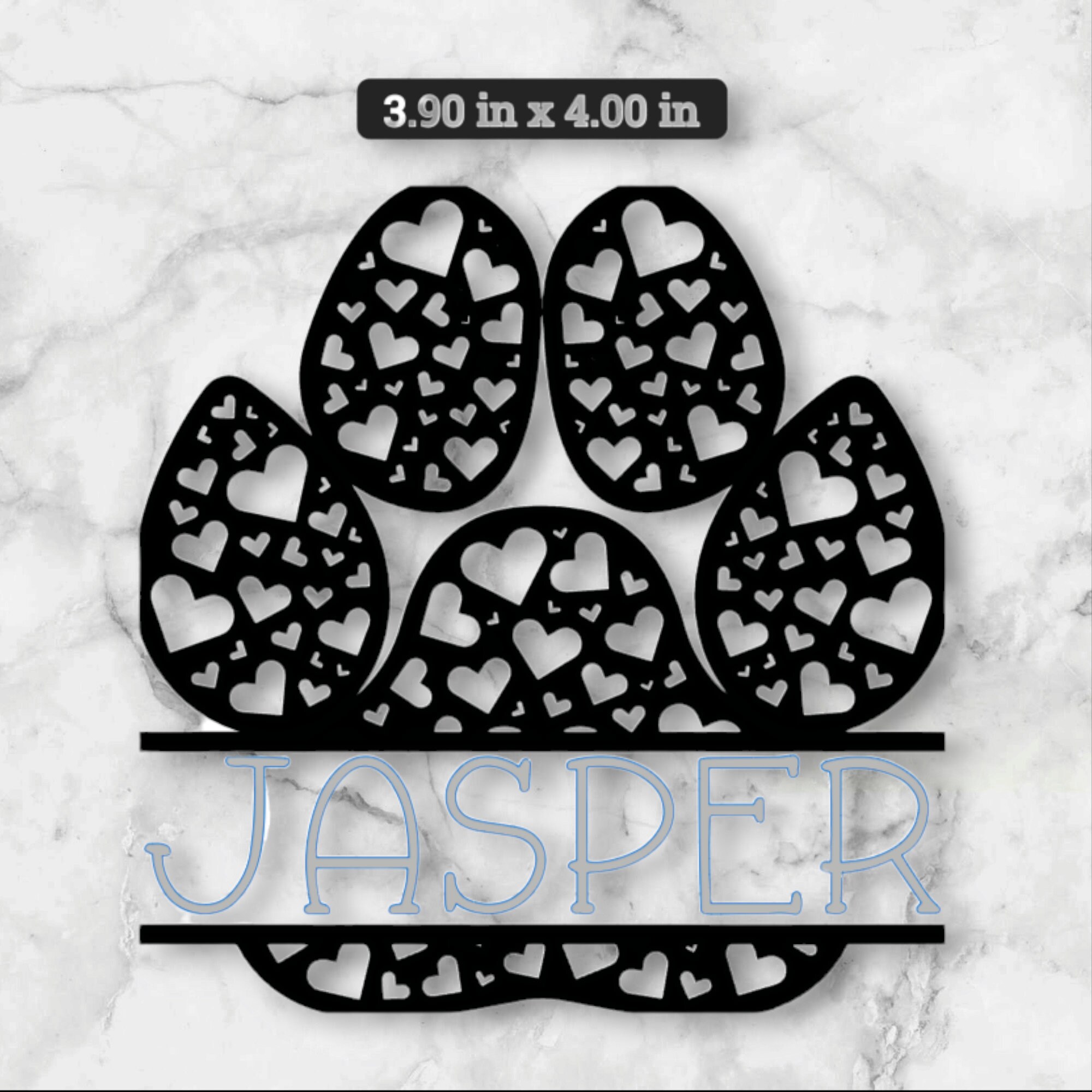 Personalized Paw Print Vinyl Decals for Indoor or Outdoor Use - Etsy