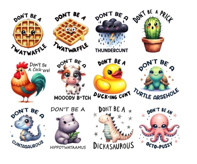 50 Sarcastic Adult Stickers Waterproof Laminated Glossy - Etsy