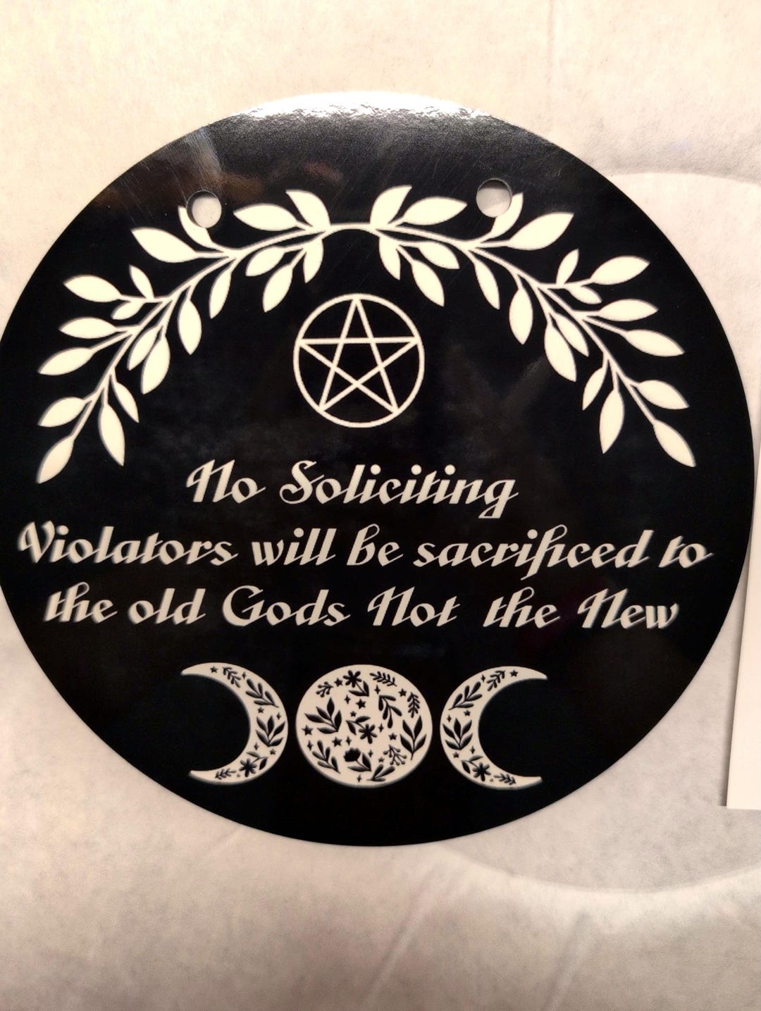 Metal No Soliciting Sign: Sacrifice to the Old Gods, Witch Home Decor ...