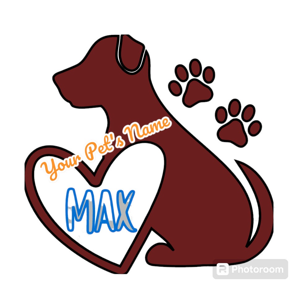 Personalized Paw Print Vinyl Decals for Indoor or Outdoor Use - Etsy