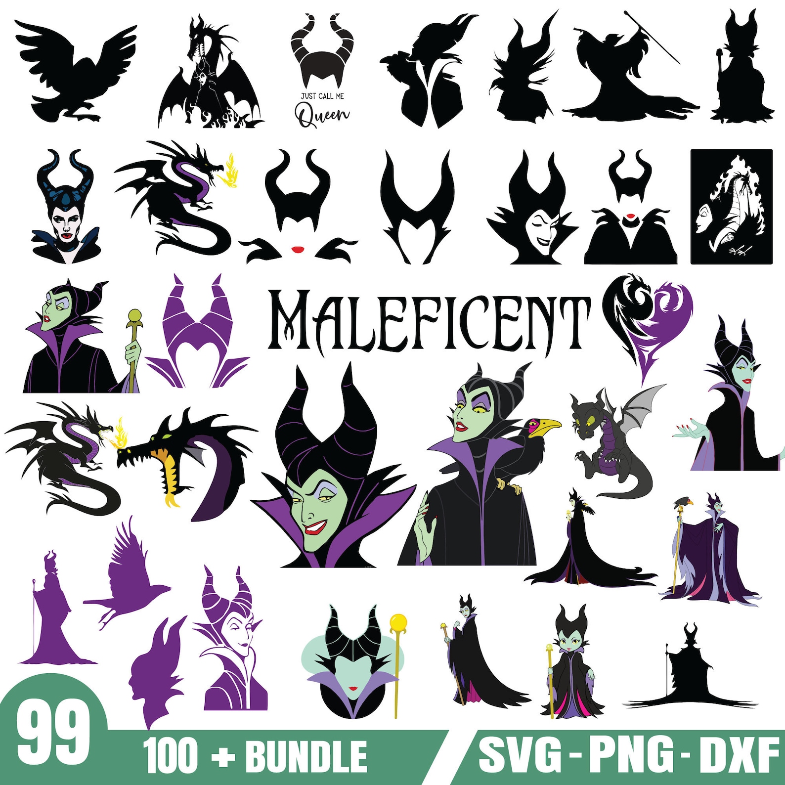 Maleficent Svg Bundle PNG-SVG-DXF - Etsy
